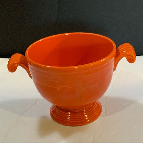 Fiesta | Dining | Vintage Fiesta Open Sugar Orange Red Original Color ...